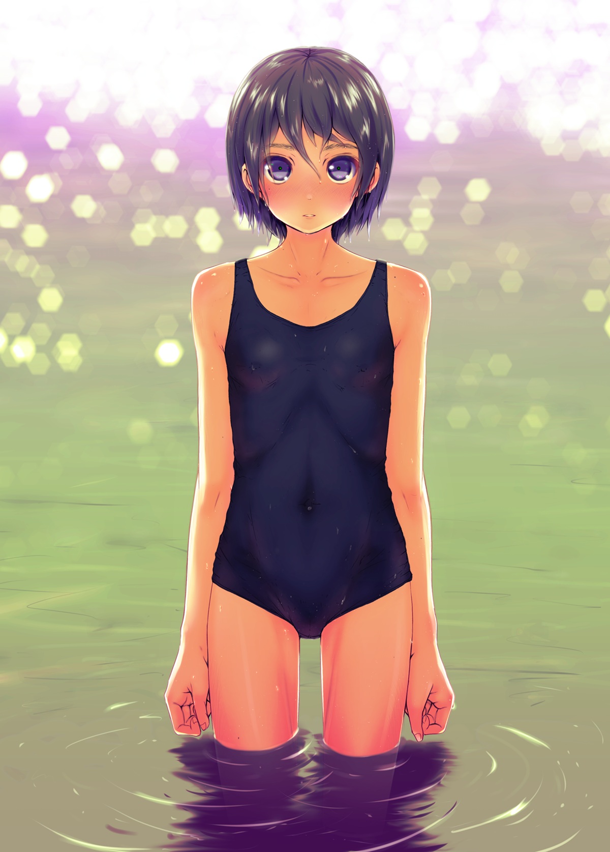 shokubai phantom girl cameltoe erect nipples school swimsuit swimsuits wet | #665998 | yande.re